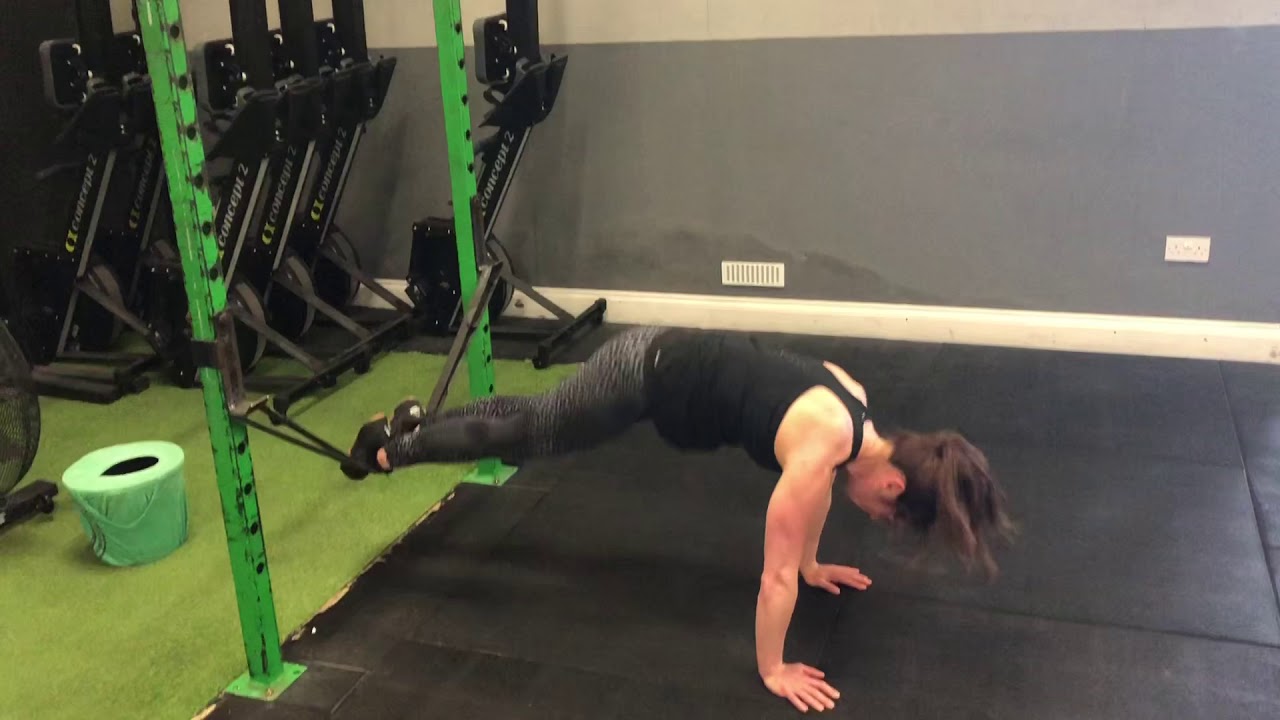 Banded front support drill for handstand - YouTube
