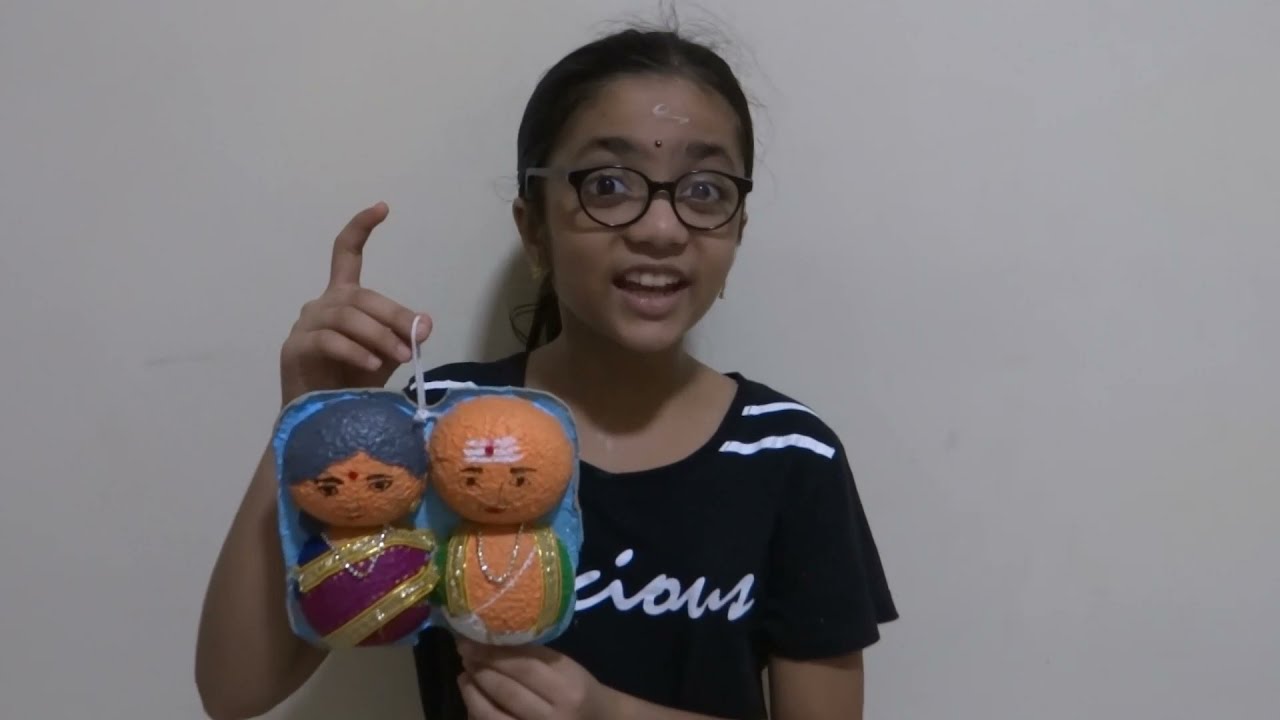 Navraatri Doll making easy | Chettiar bommai craft | Craft with apple ...