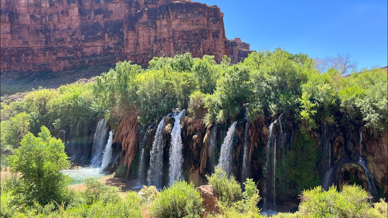 Fifty Foot Falls & Navajo Falls - Havasupai - Arizona - 4K - YouTube