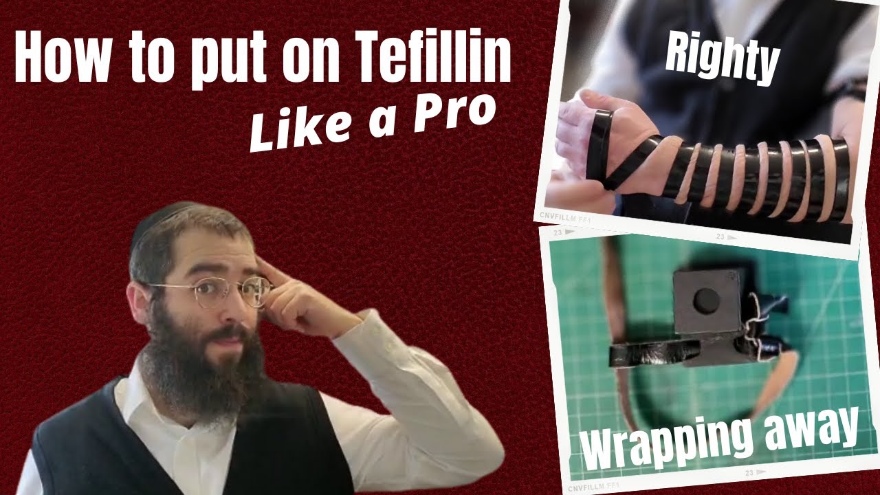 Tefillin for Righty wrapping outward (away) Guide how to put on Sefard ...