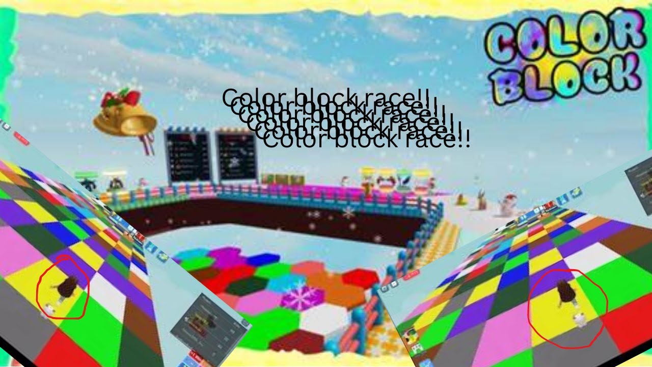 Color block race!! - YouTube