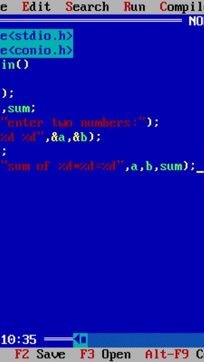 Program For Multiply Two Numbers In C Language Shorts Short Dailyshorts Youtube