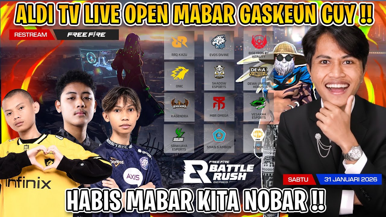GAS MABAR SAMA ALDI TV !! HABIS MABAR KITA NOBAR 😎 - FF BATTLE RUSH ...