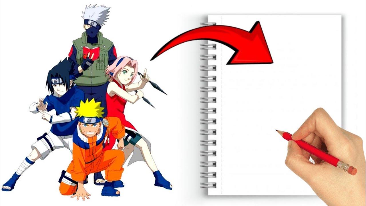 How to draw"Team 7" step by step(tutorial)for beginners anime drawing ...