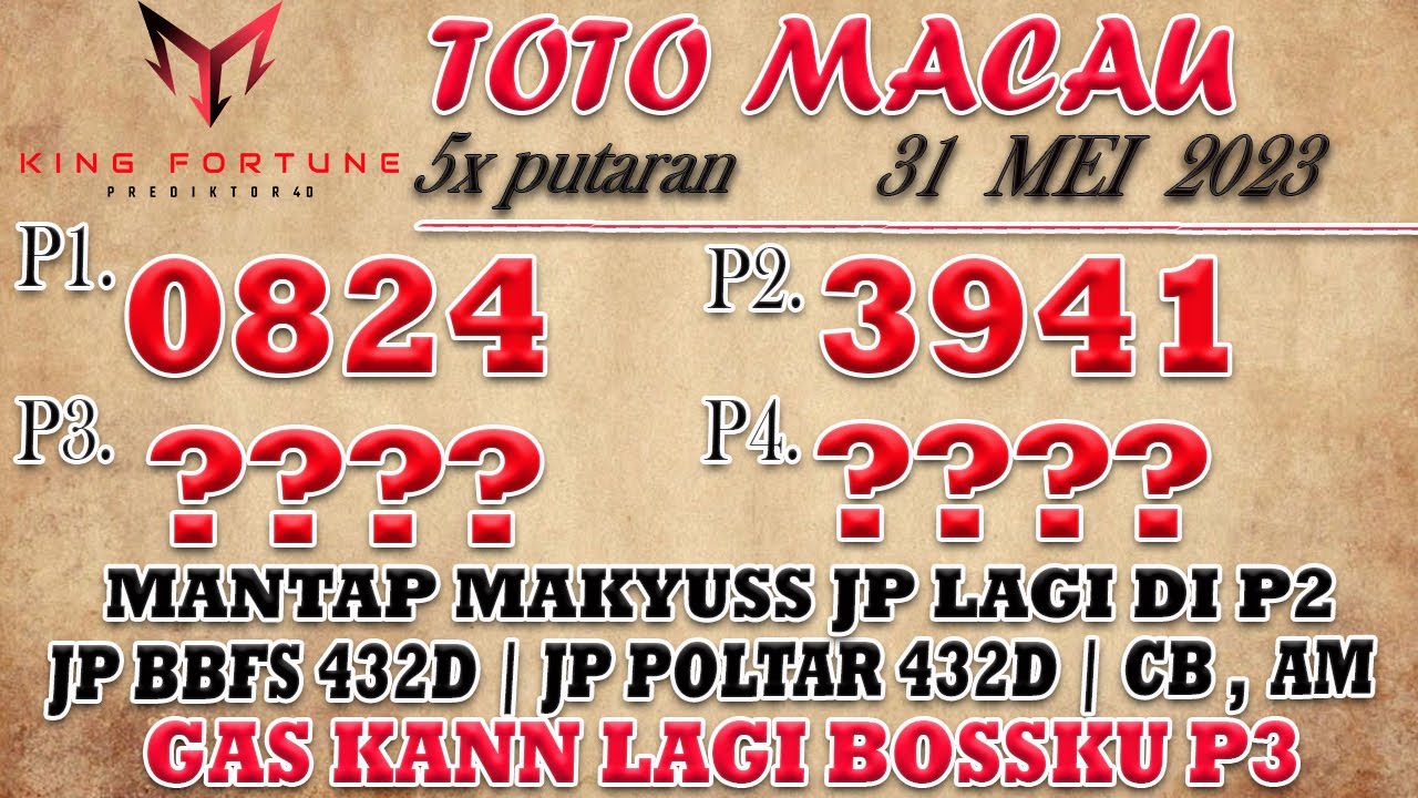 PREDIKSI MACAU HARI INI 31 MEI 2023 | PREDIKSI TOTOMACAU.COM HARI INI ...