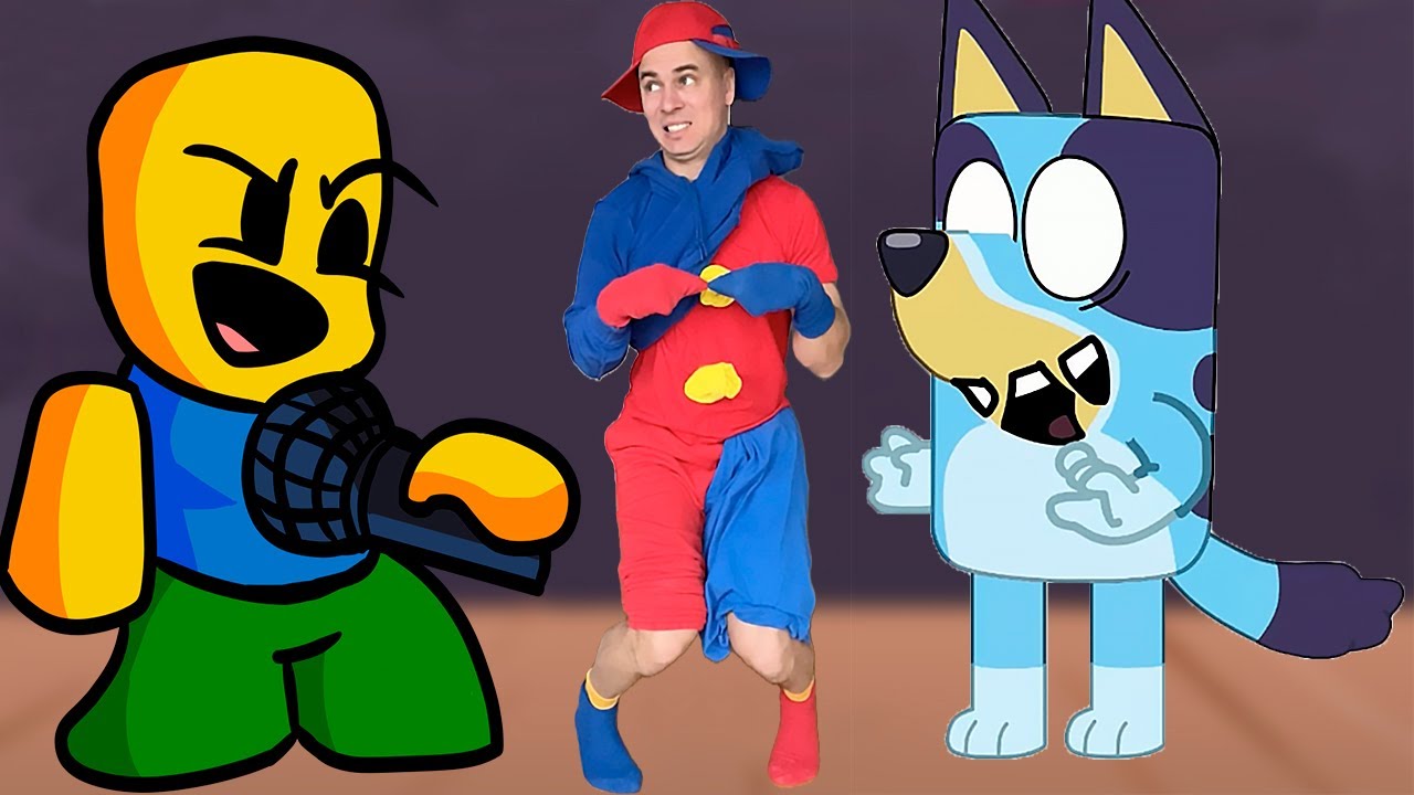 FNF Character Test | Gameplay VS Real Life | Roblox | Pomni | Bluey ...