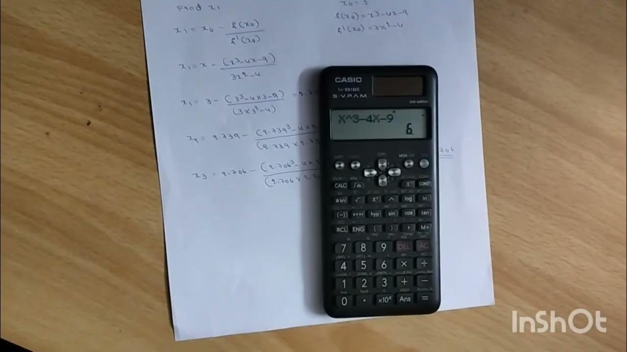 Newton Raphson Method By Using Calculator Youtube