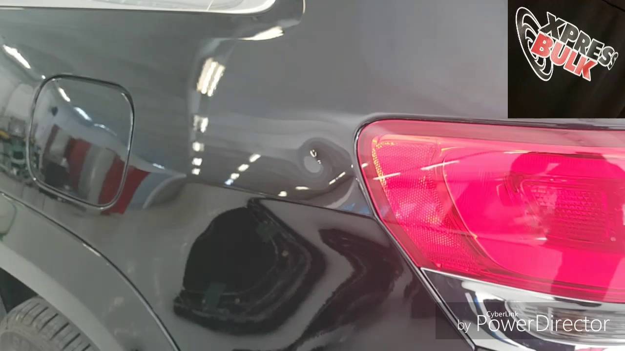 Jeep rear 1/4 bullet dent - YouTube