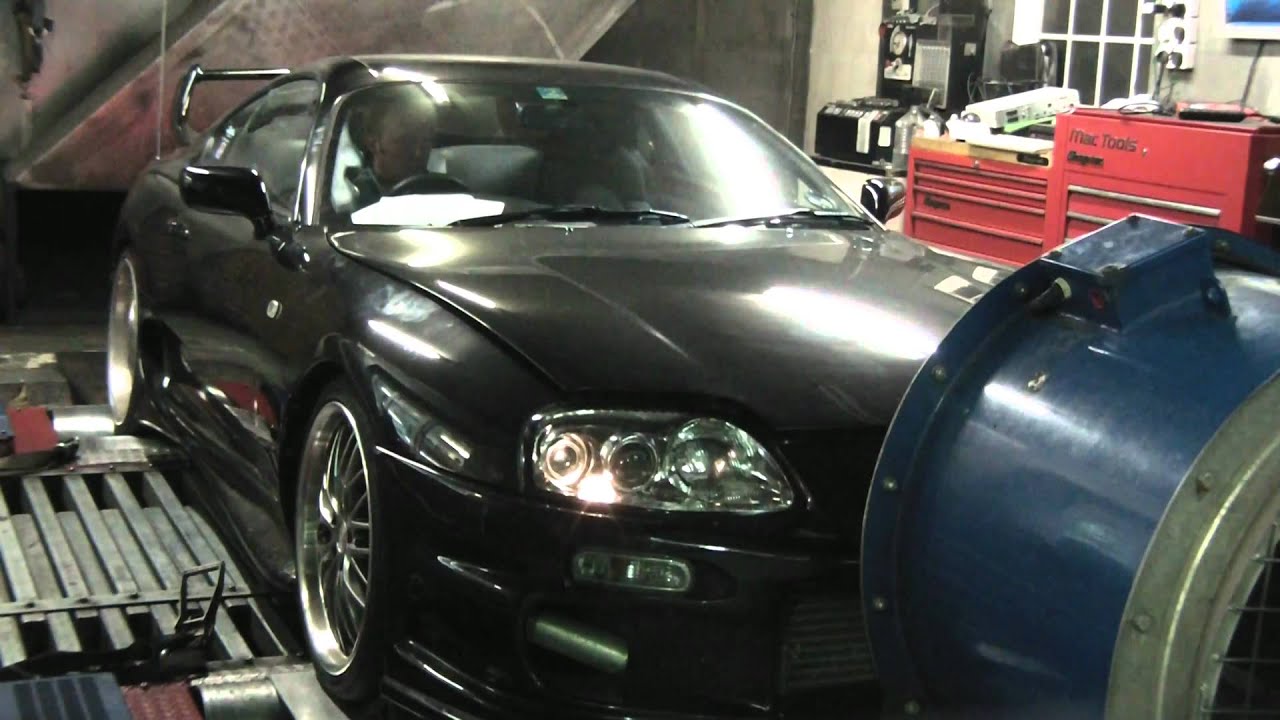 Toyota Supra Single Turbo Dyno GT35R - YouTube