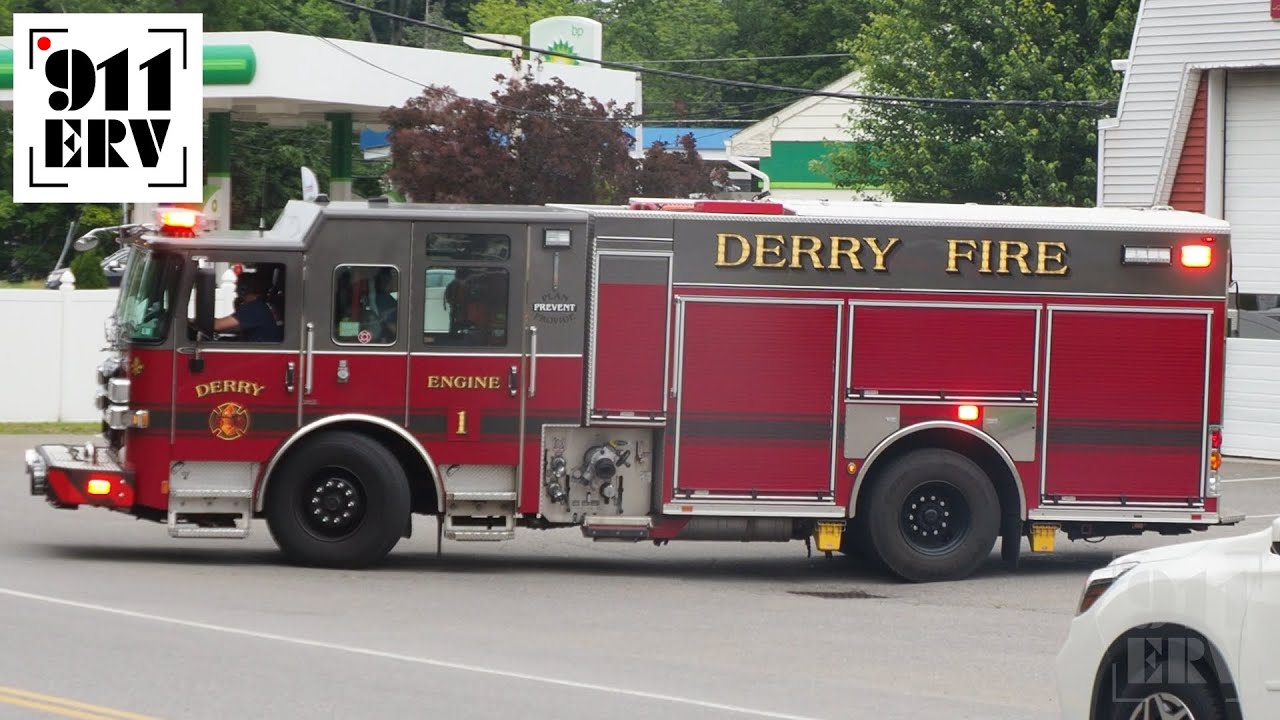 Derry Fire Trucks Responding | Medic 1 and Engine 1 - YouTube