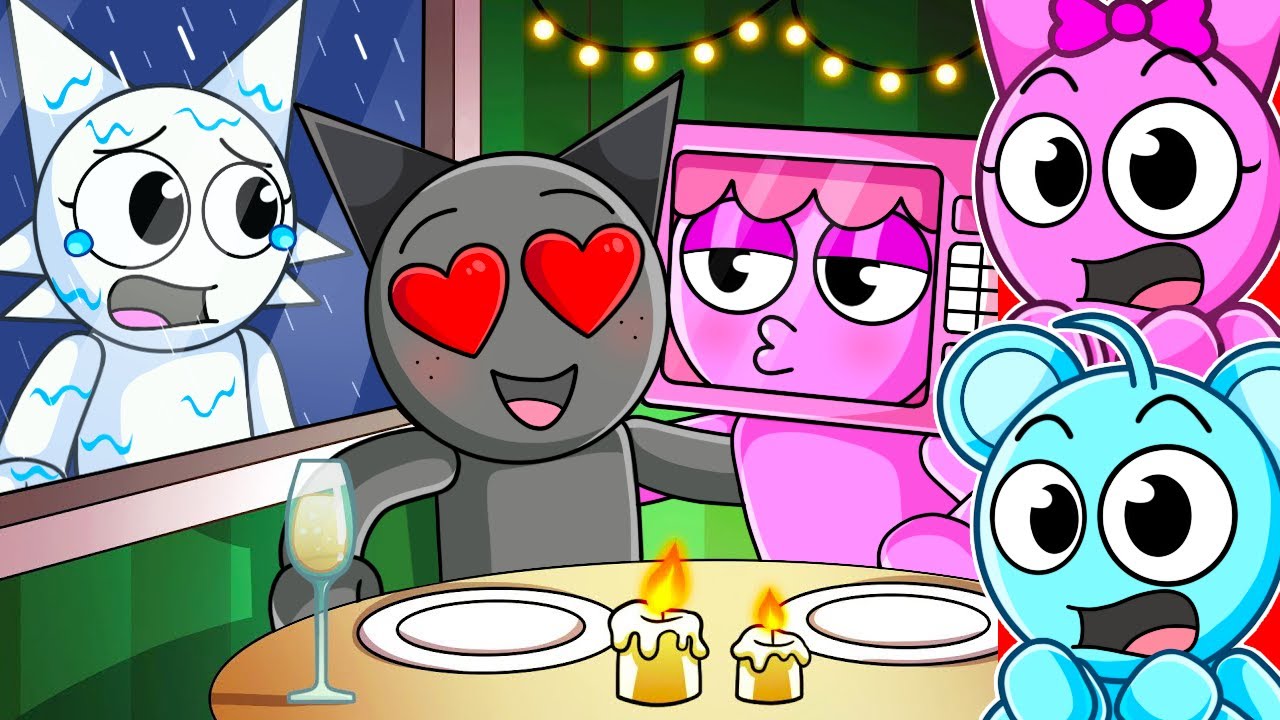 Microwave Lily And Gray Go On DATE?! (Sprunki Animation) - YouTube