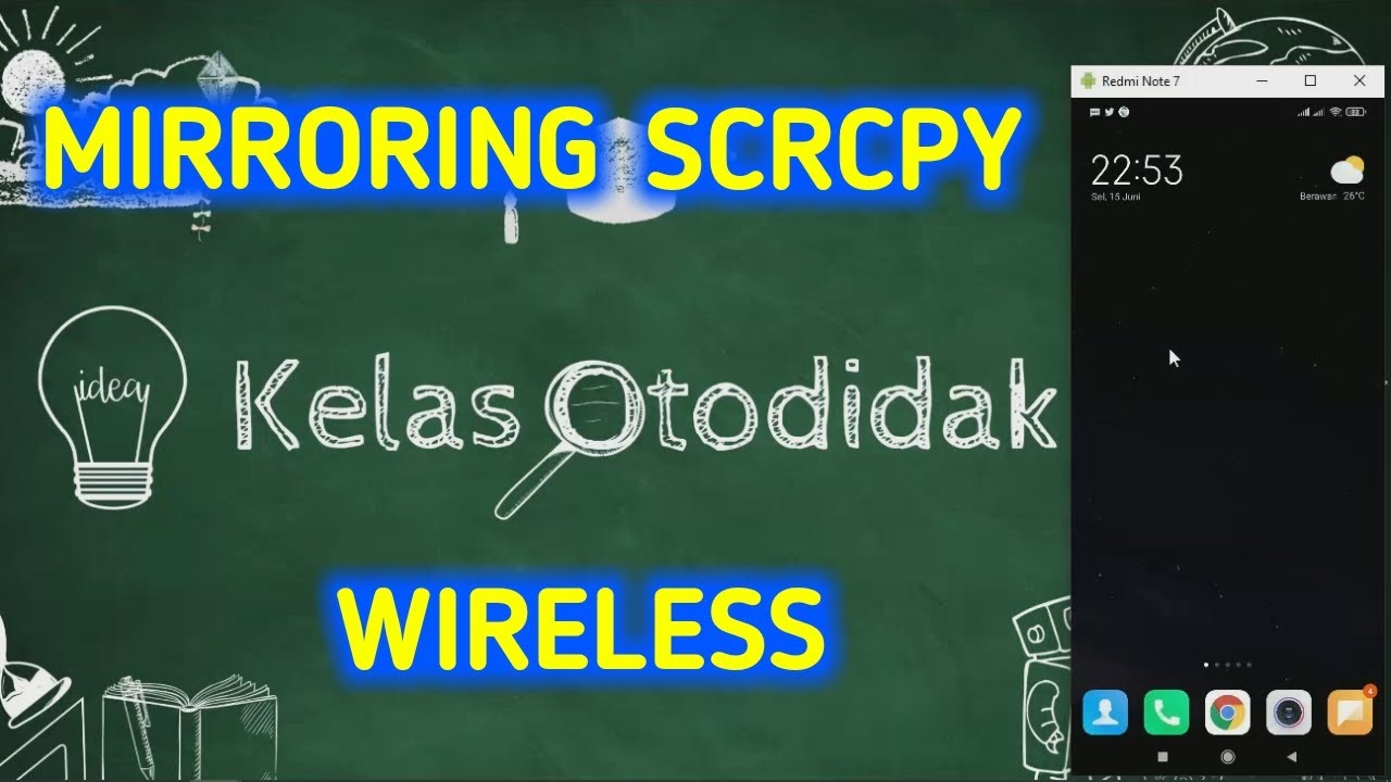 Cara Mirroring Android ke Komputer Wireless - SCRCPY - YouTube