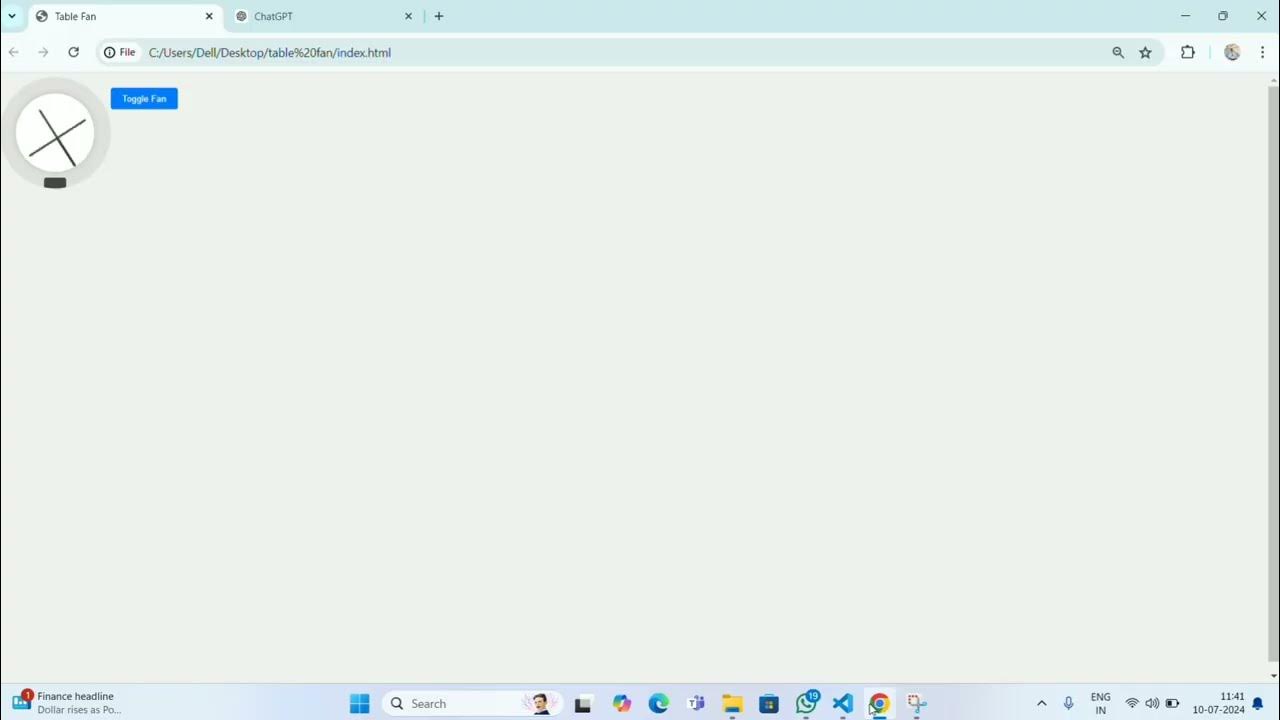 A Table Fan Html Css Javascript Youtube