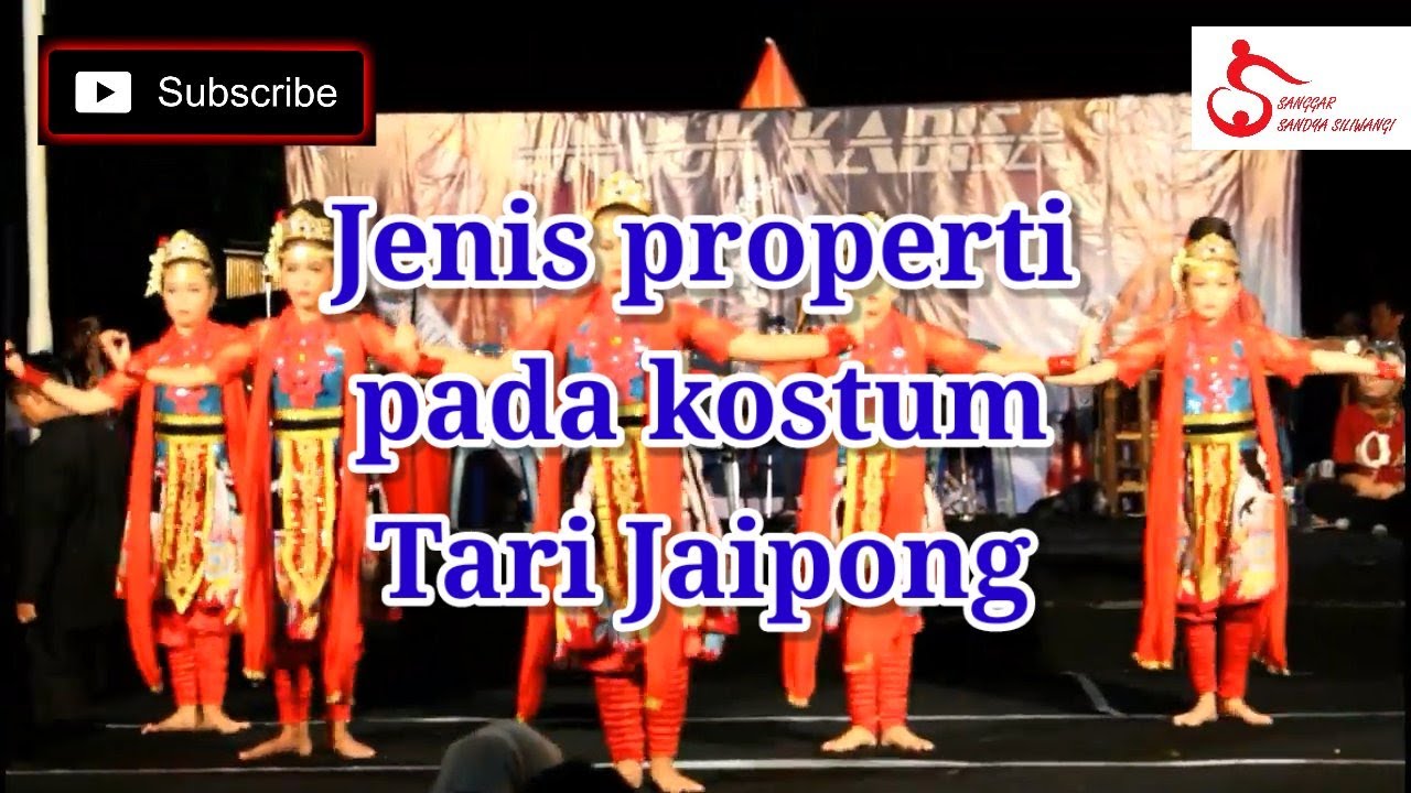 Macam-macam properti pada kostum Tari Jaipong - YouTube
