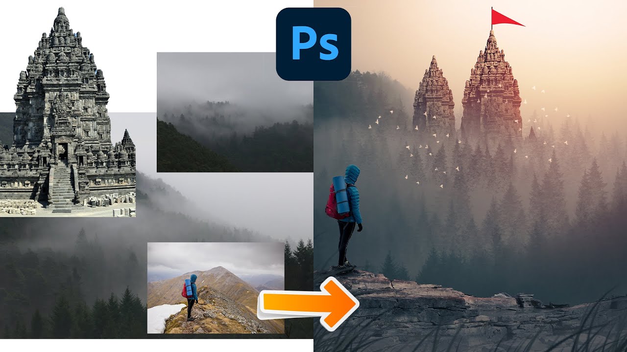 Lord Shiva Temple Photo Manipulation || Photoshop manipulation - YouTube