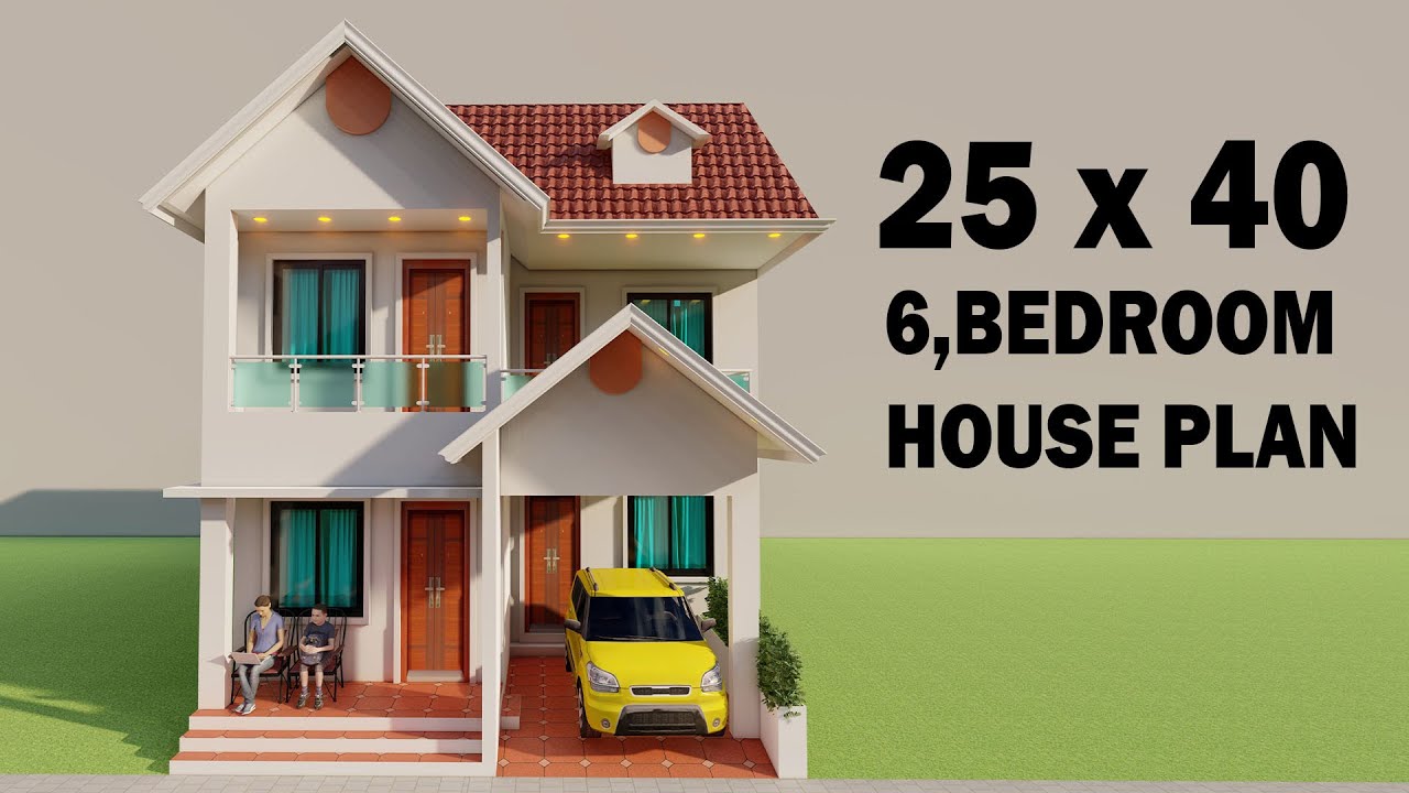 25 By 40 Car parking 6 Bedroom house plan,3D makan ka naksha,new house ...