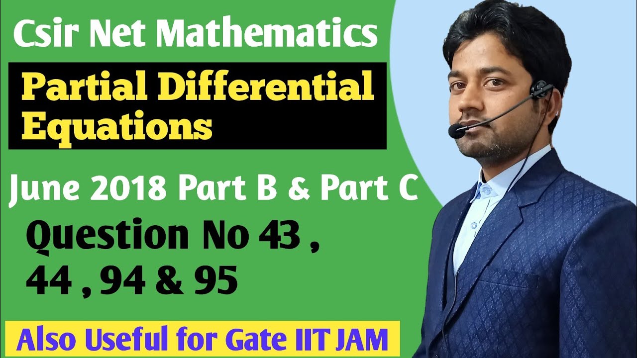 116 Csir Net Pde Solutions Csir Net Mathematics June 2018 Pde Gate Csir Net Pk
