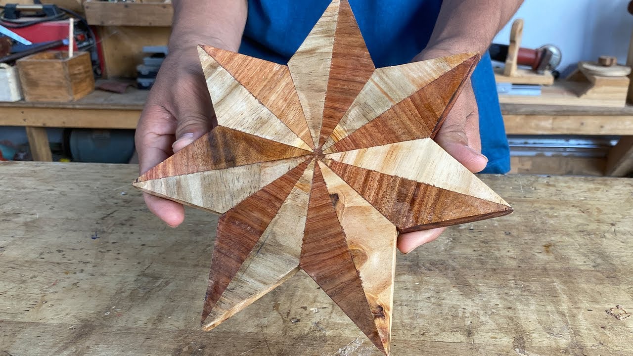Amazing DIY Wooden Star by Technique Woodworker - YouTube