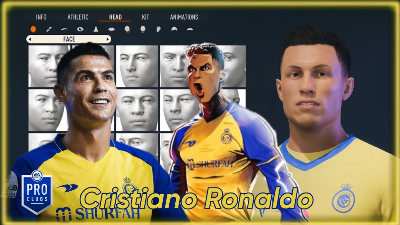 FIFA 23 - Cristiano Ronaldo PRO CLUBS FACE CREATION - YouTube