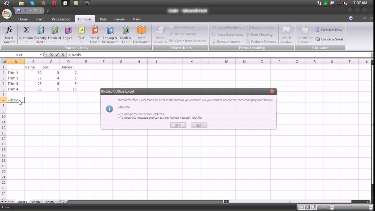 Introducerea de valori si functii Tutoriale Video Excel - YouTube