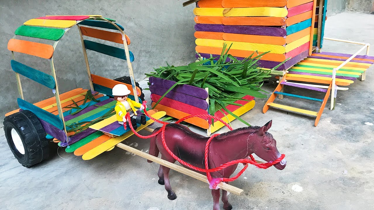 How To Make Horse Cart At Home l DIY Woodworking Project - YouTube