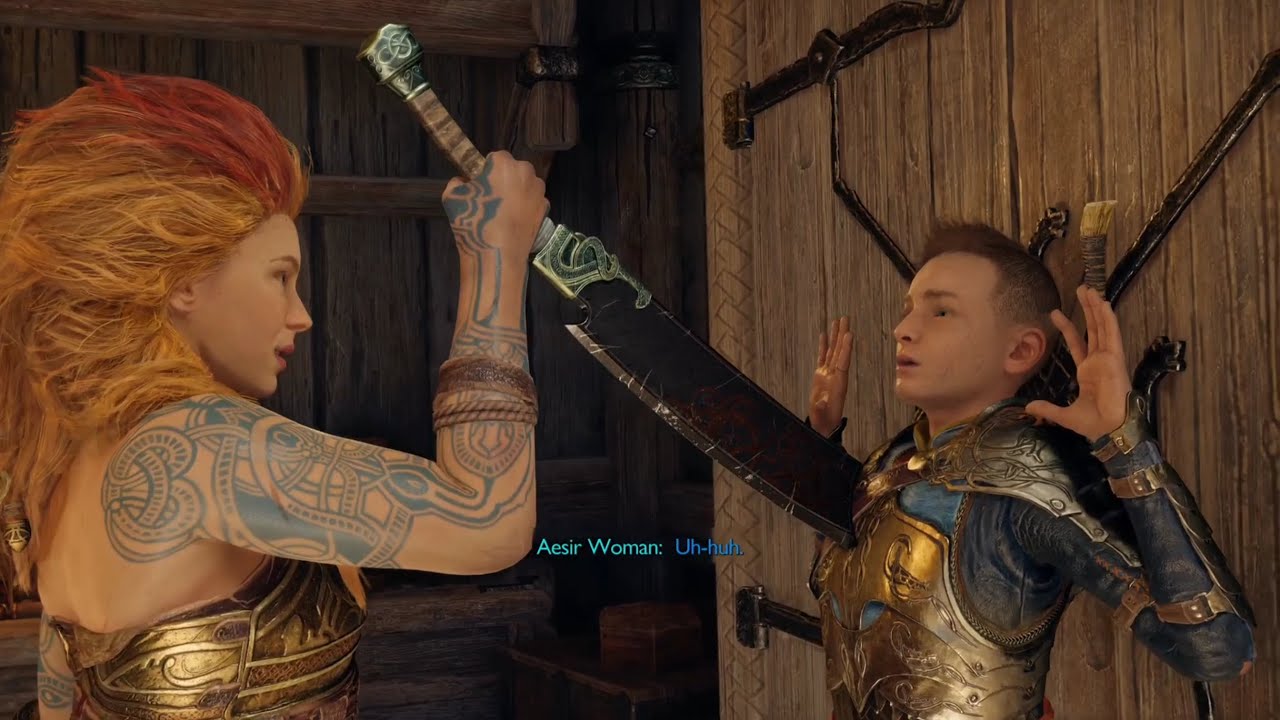 God Of War 5 Ragnarok Meeting Thors Wife And Daughter Scene 2k 60fps God Of War Ragnarok 2022