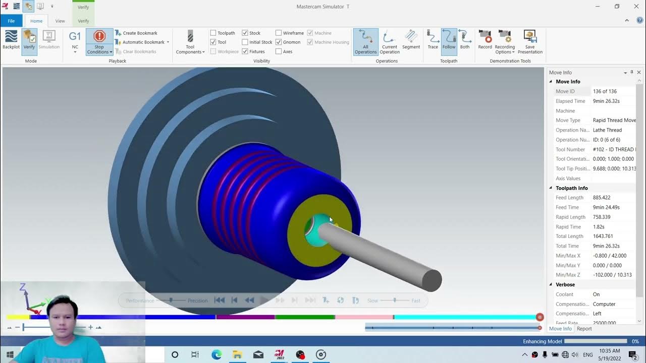 ( Mastercam 2022 Lathe ) CAD & CAM Tutorial (5) - YouTube