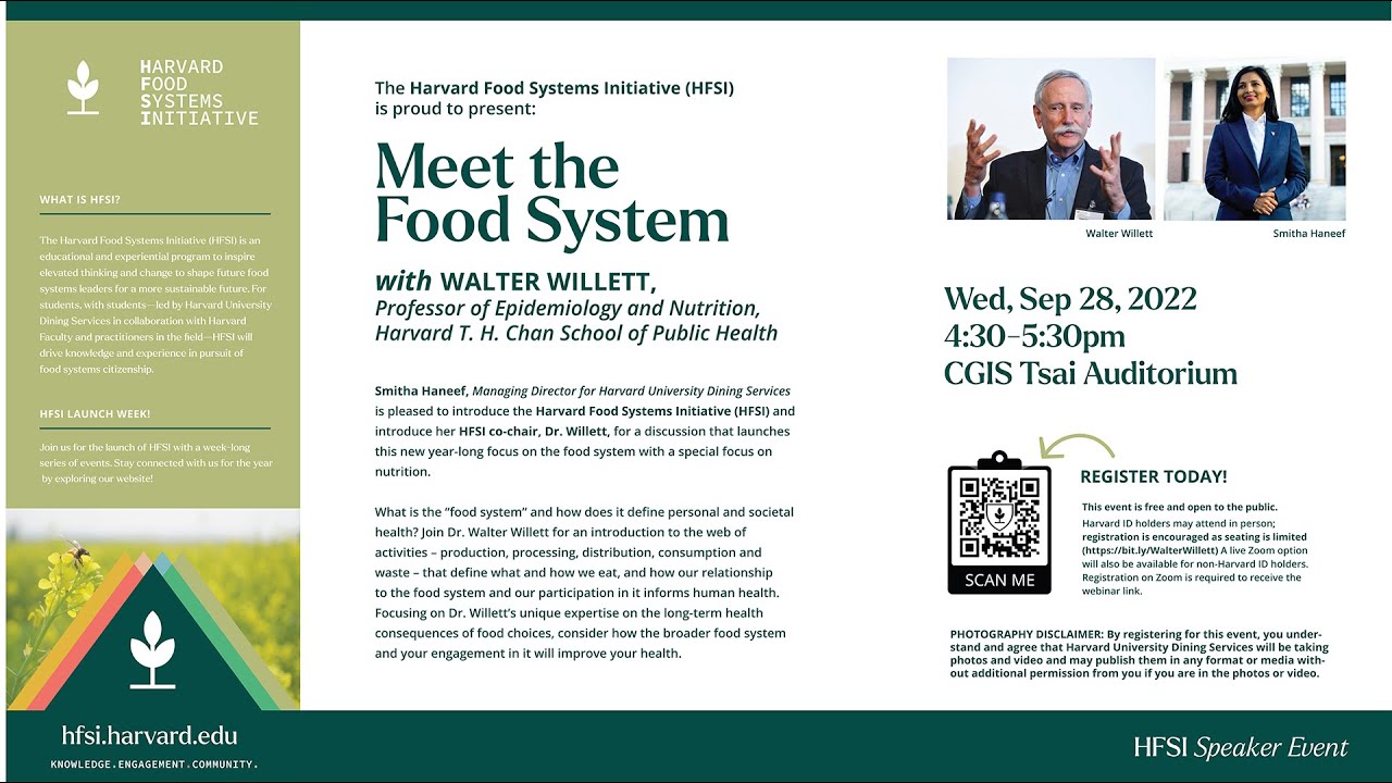 Meet the Food System with Dr. Walter Willett - YouTube
