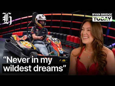 'Never in my wildest dreams' Kiwi takes on Max Verstappen in go-kart race | Ryan Bridge TODAY