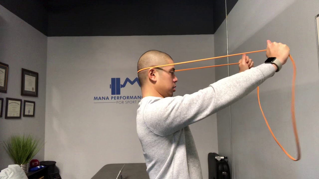 Band Resisted Chin Tuck - YouTube