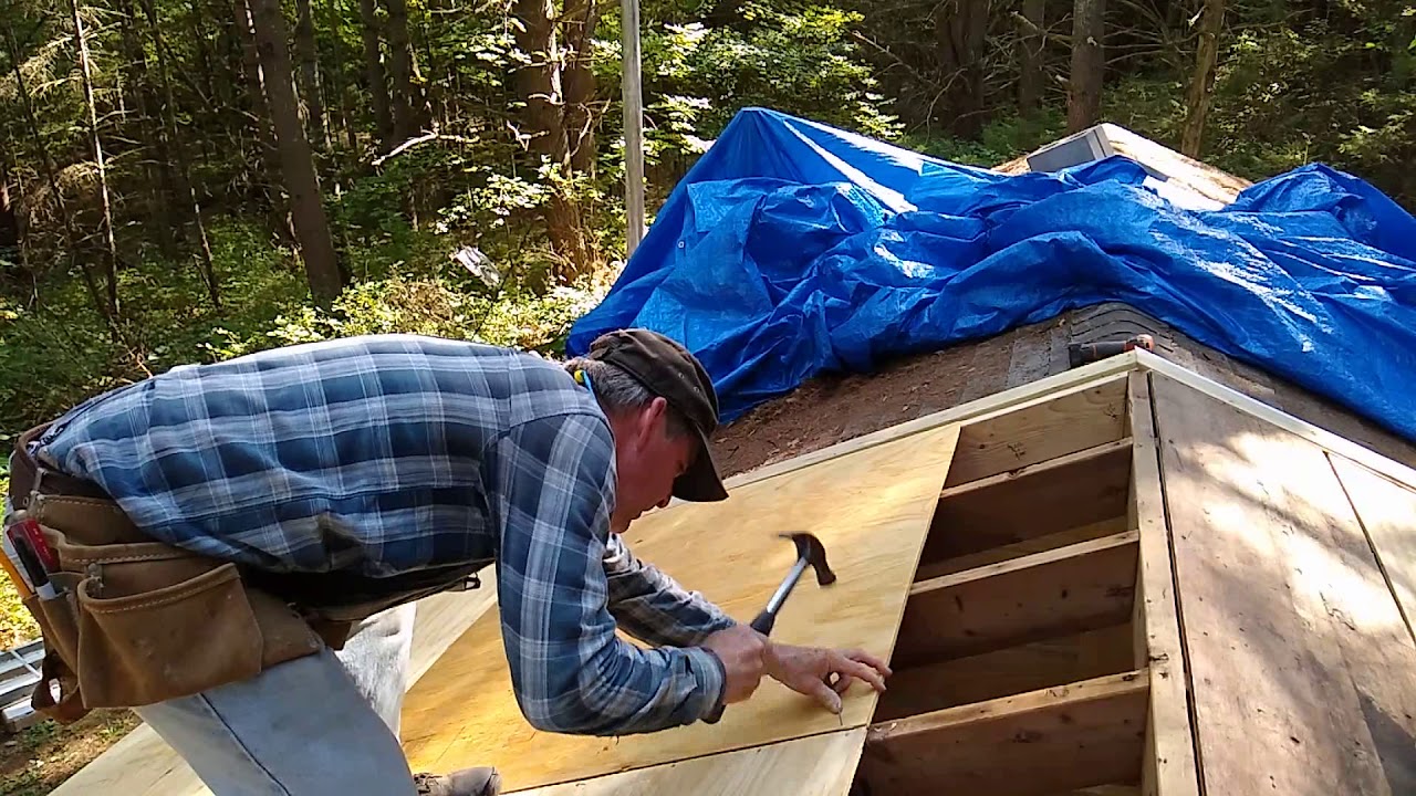Finishing the Sheathing, Trim Work, Moving Right Along - YouTube