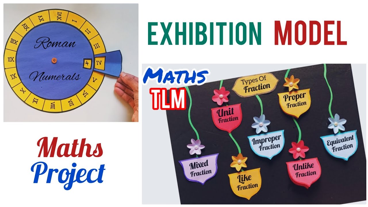 Maths project/ Maths Chart Easy/ Types Of Fraction Maths Project/ Roman ...