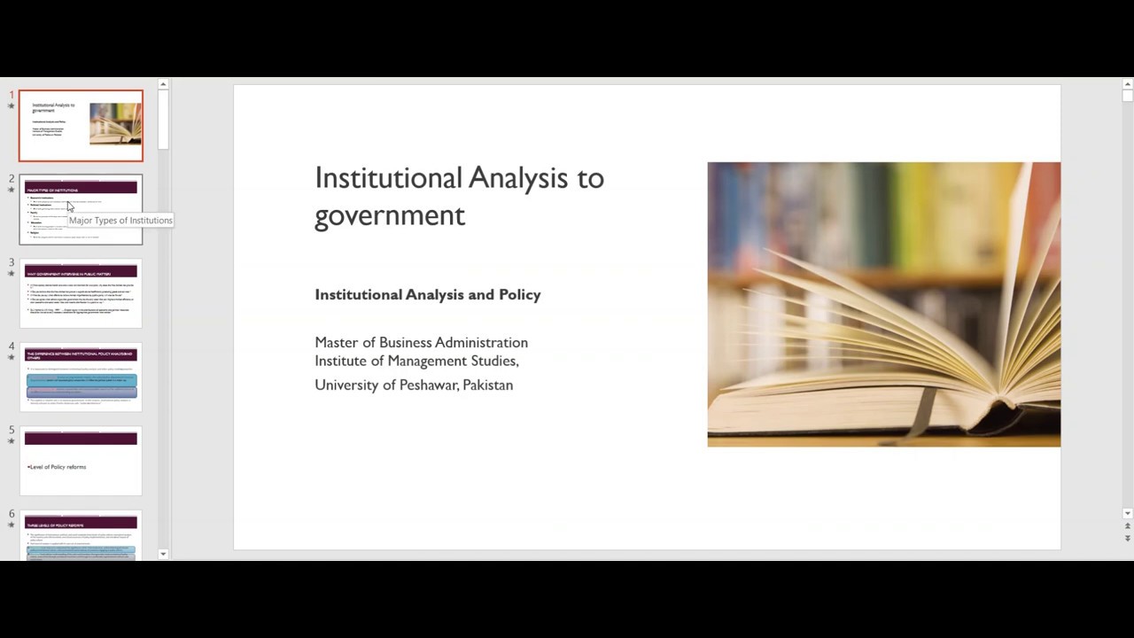 Institutional Analysis to Government - YouTube