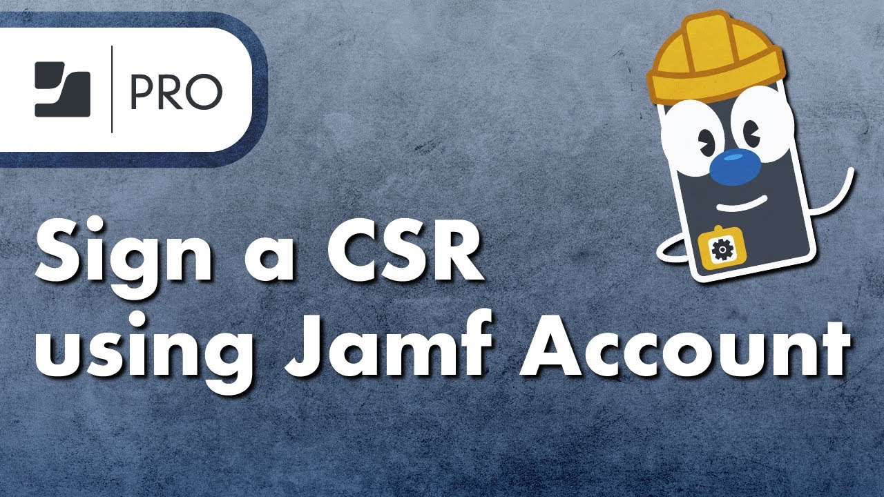 How to Sign a CSR for Jamf Pro using Jamf Account - YouTube