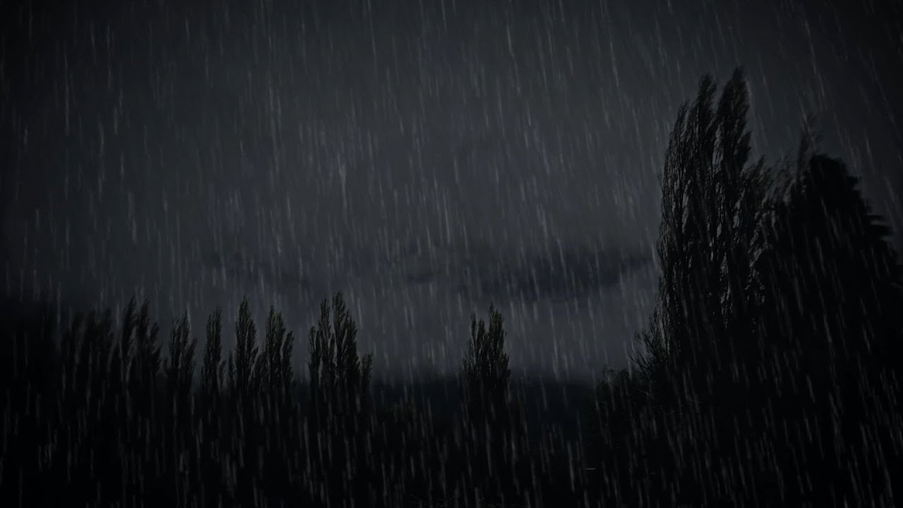 Dark Screen Gentle Rain Sounds // Rain sounds to relieve insomnia, dark ...