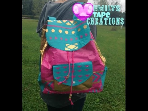 Craft Spotlight: Tribal Print Duct Tape Backpack - YouTube