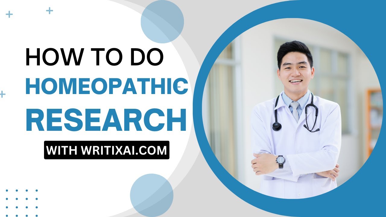 How to do homeopathic research with writixai - YouTube