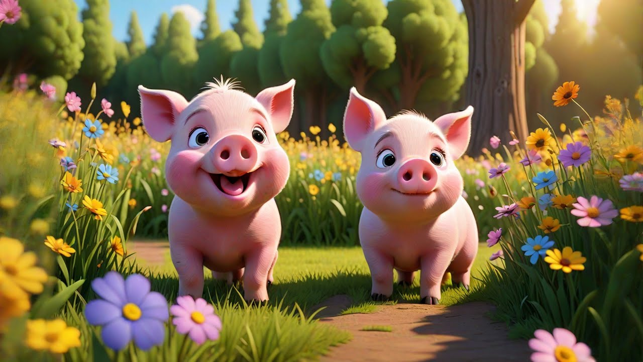 Two Baby Pigs Know Left and Right | Learn Directions for Kids | Nursery ...