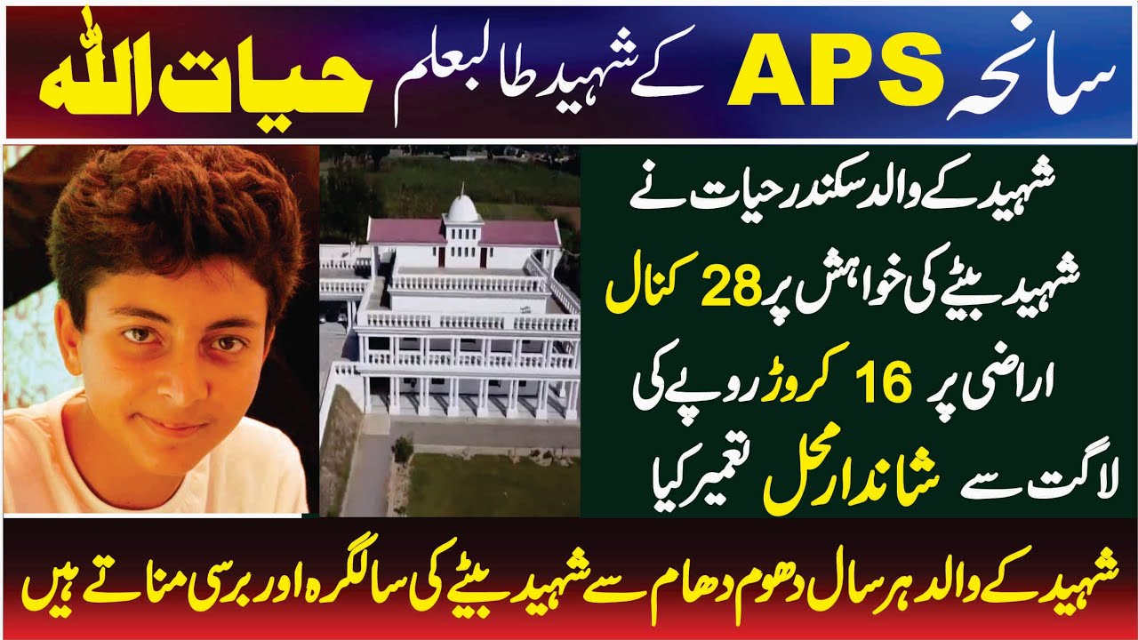 APS Shaheed Hayatullah Special Story || Father Built Beautiful Palace ...