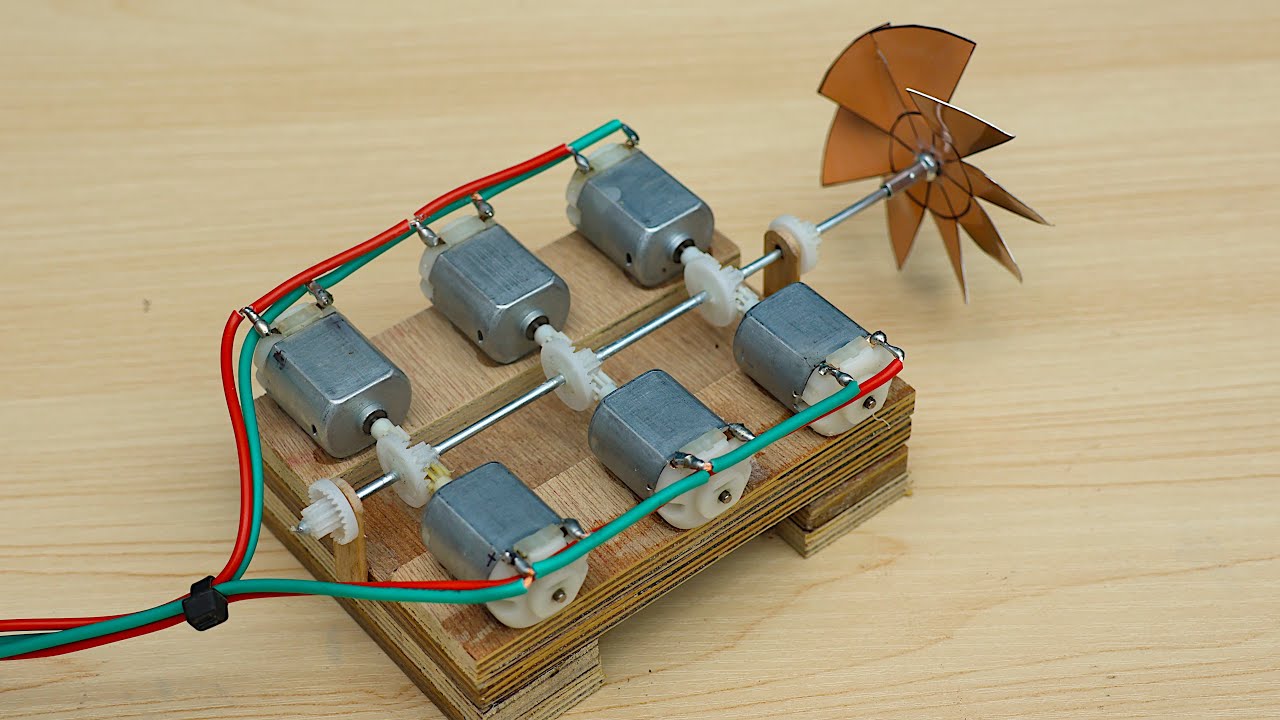 How to make Powerful V6 Engine with DC Motor | DIY Airplane V6 Engine ...