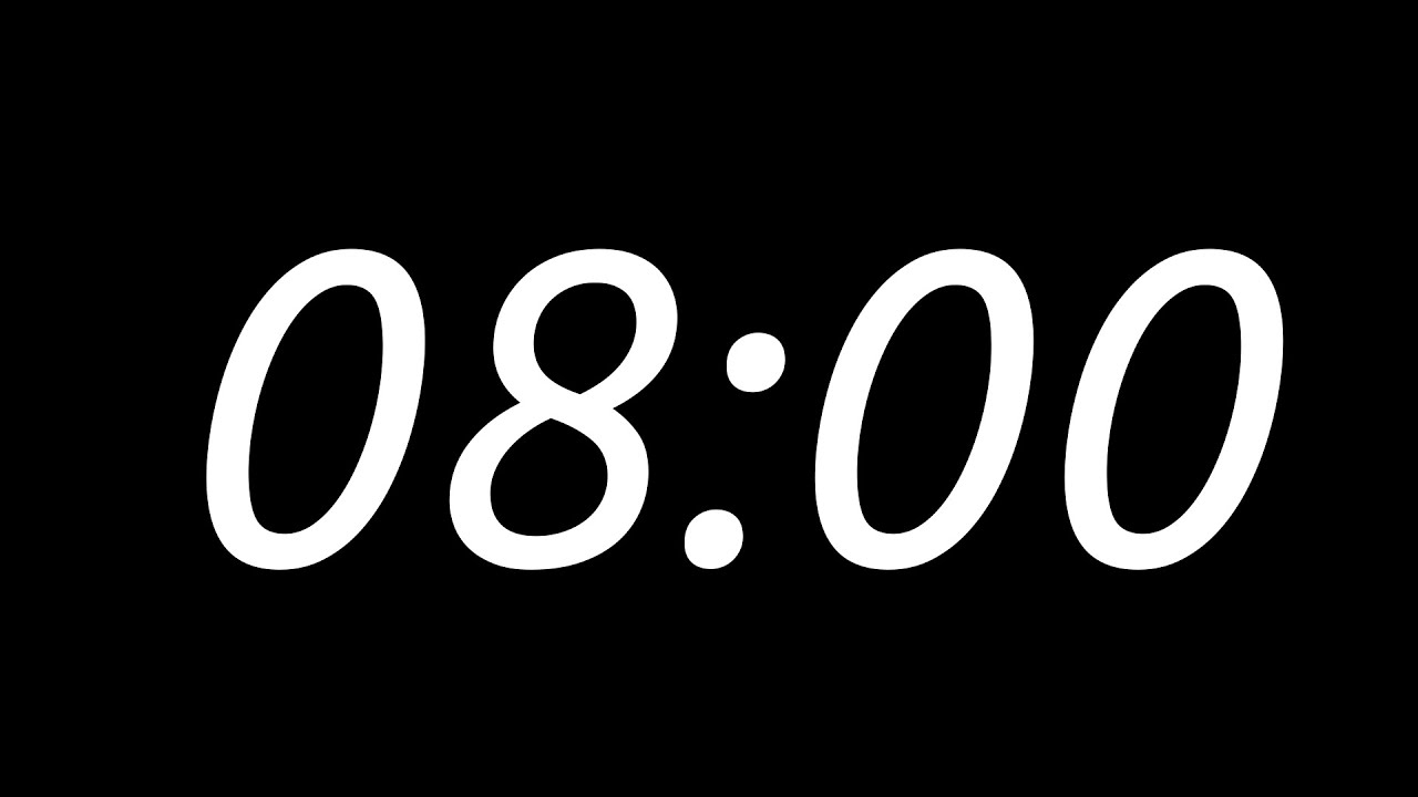 8 min timer countdown with alarm sound effect - YouTube