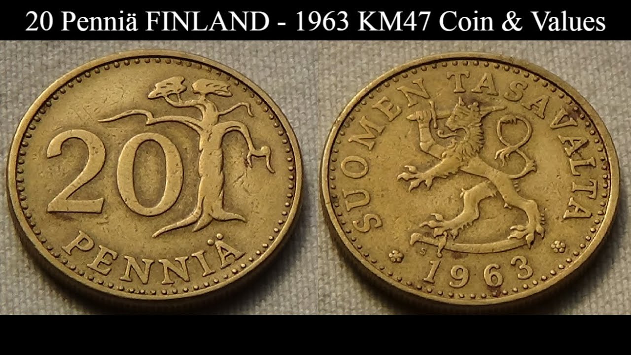 20 Penniä FINLAND - 1963 KM47 Coin & Values - YouTube