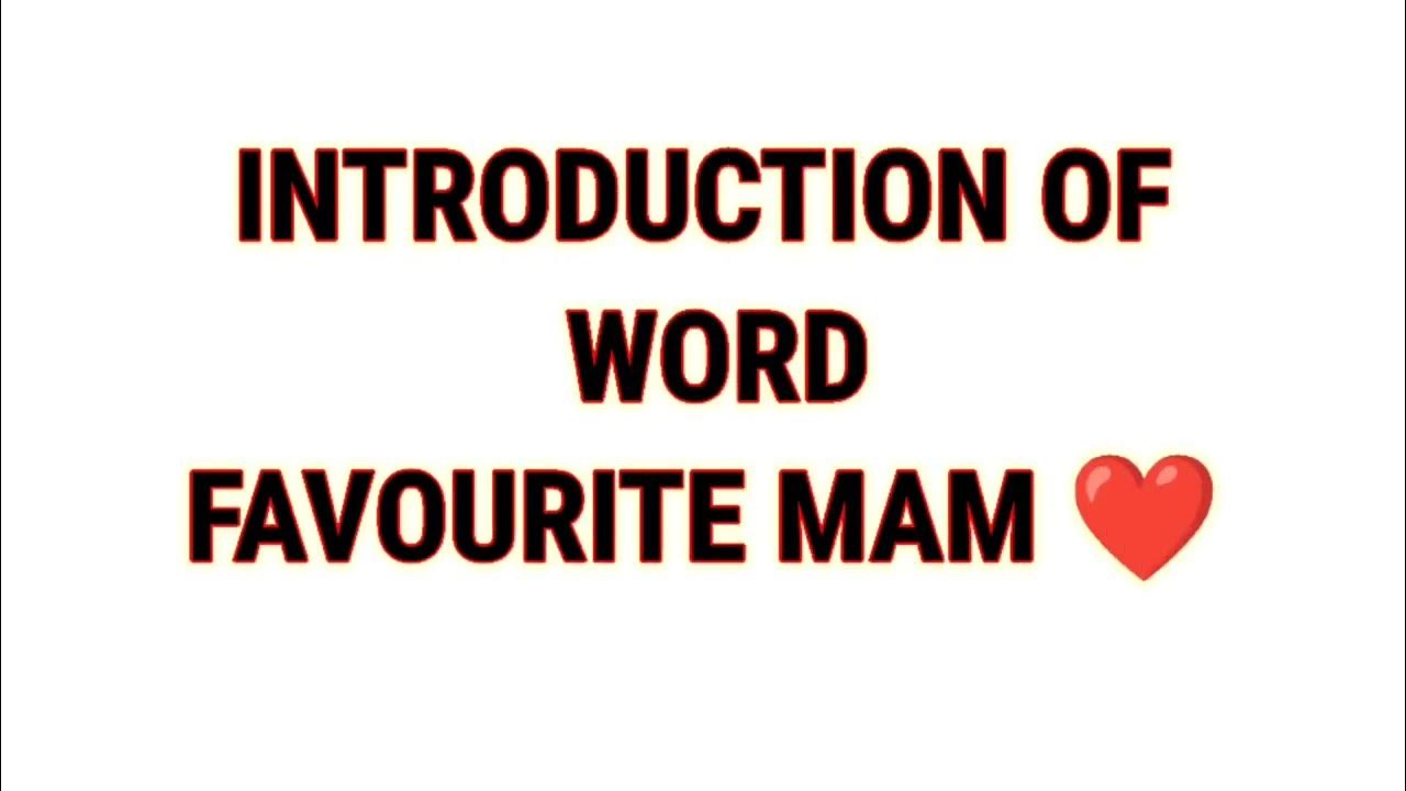 INTRODUCTION OF WORD | ENGLISH GRAMMAR | TYPES OF WORD | PARTS OF ...