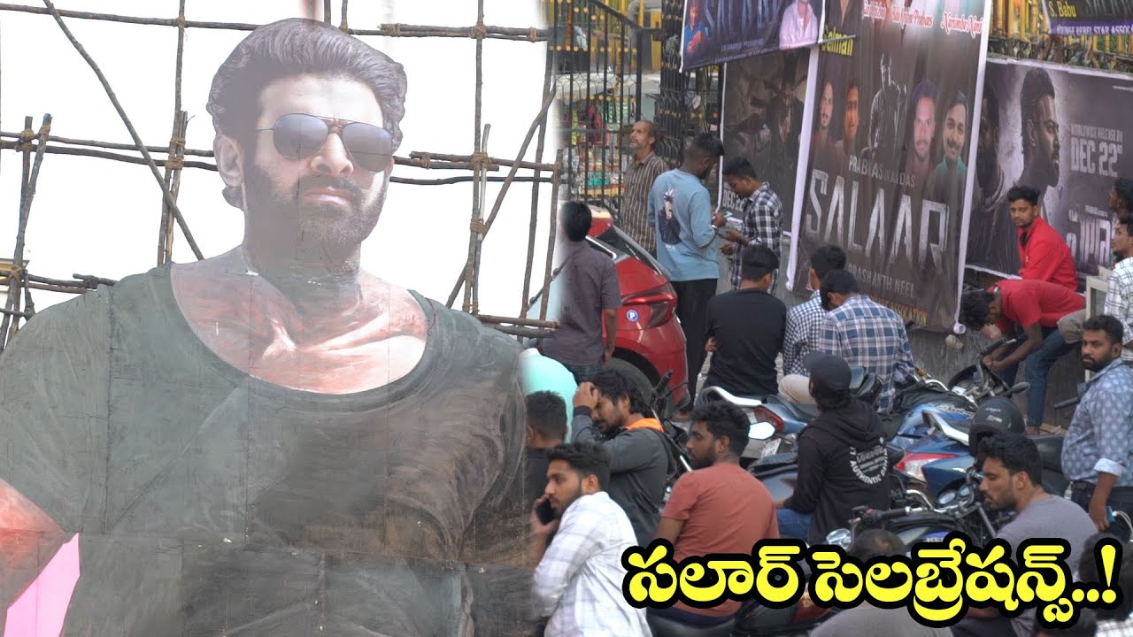 SALAAR PRABHAS 120FT CUTOUT AT SANDHYA 70MM, RTC X ROAD | PRABHAS ...