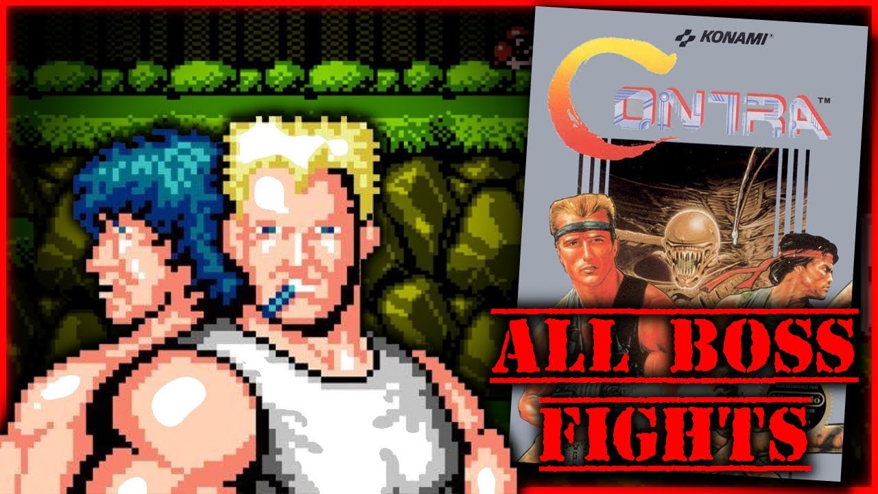 Contra (NES) ALL BOSSES - YouTube