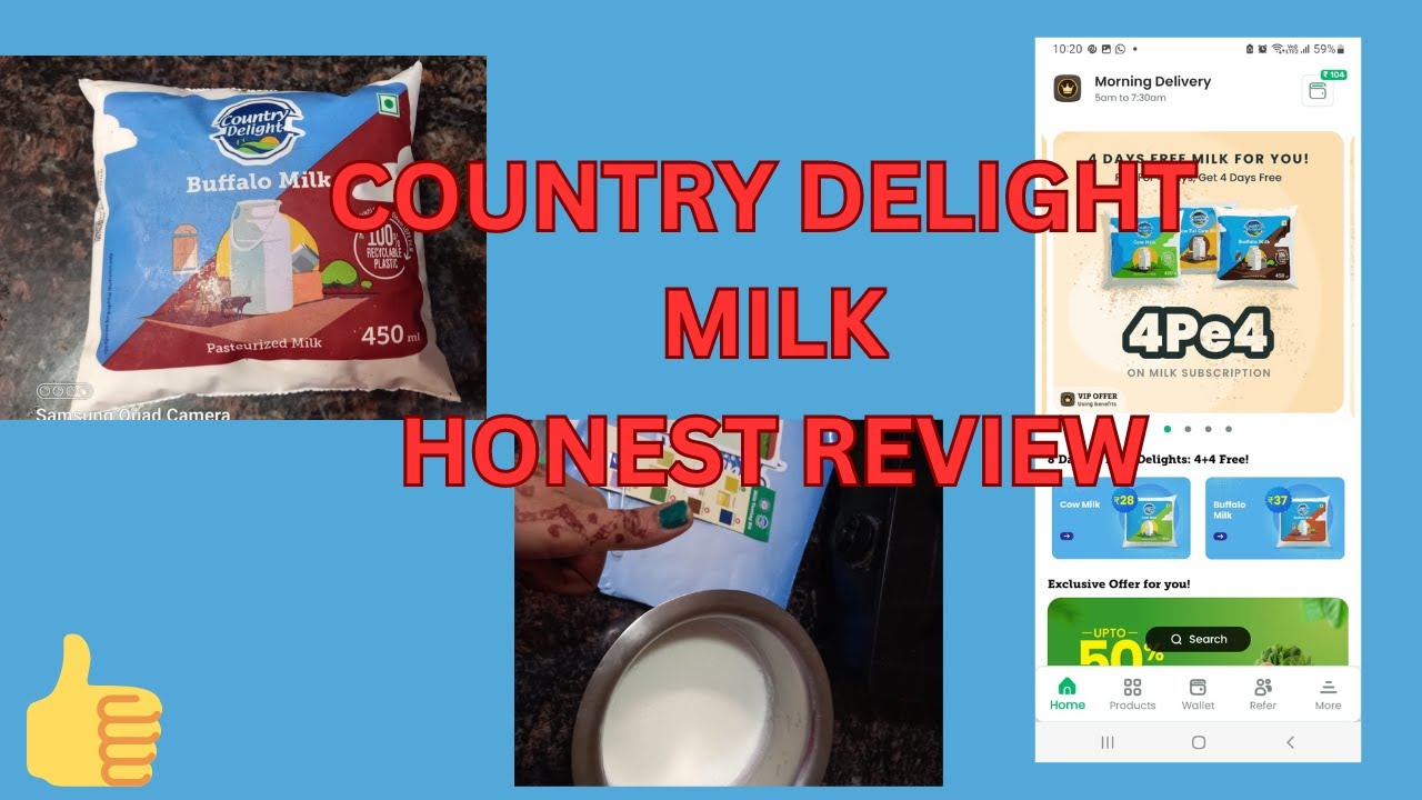 COUNTRY DELIGHT MILK HONEST REVIEW. GRAB THE OFFER OF 4 PE 4 - YouTube