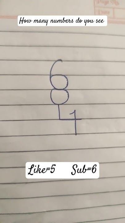 How many numbers do you see - YouTube