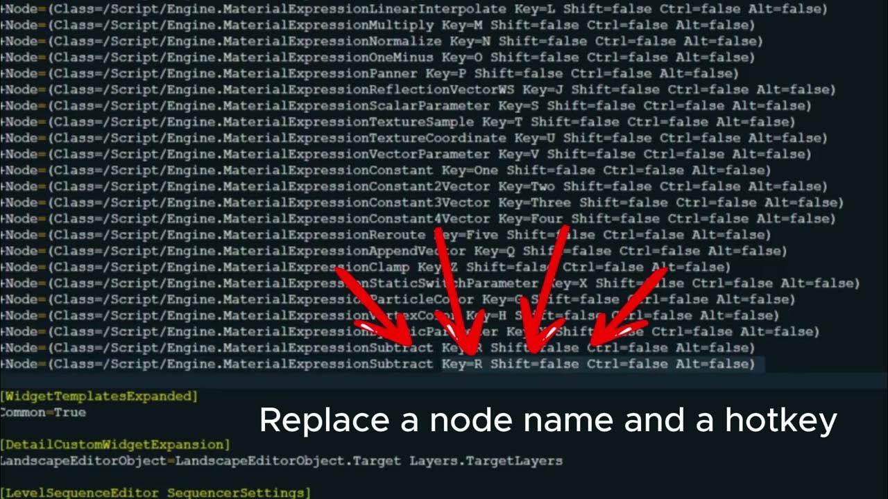 Adding Custom Hotkeys for Nodes in Materials in Unreal Engine - YouTube