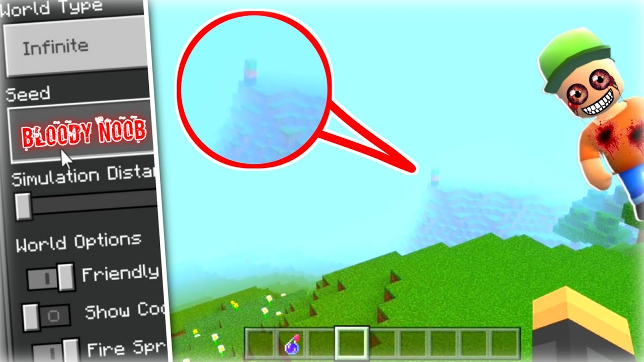 Mencoba Seed BLOODY NOOB di Minecraft😱!! Kalian Jangan Pernah Coba ...