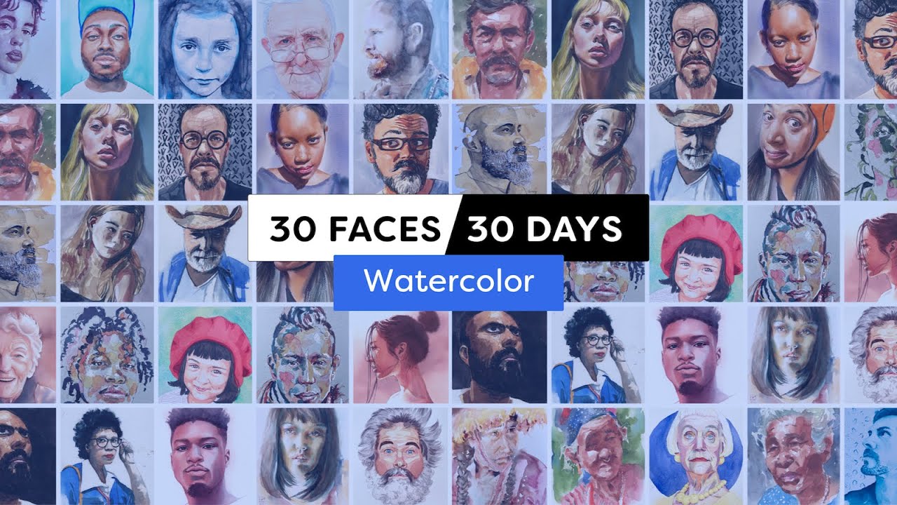 30 Faces/30 Days - Watercolor (10/22) - YouTube